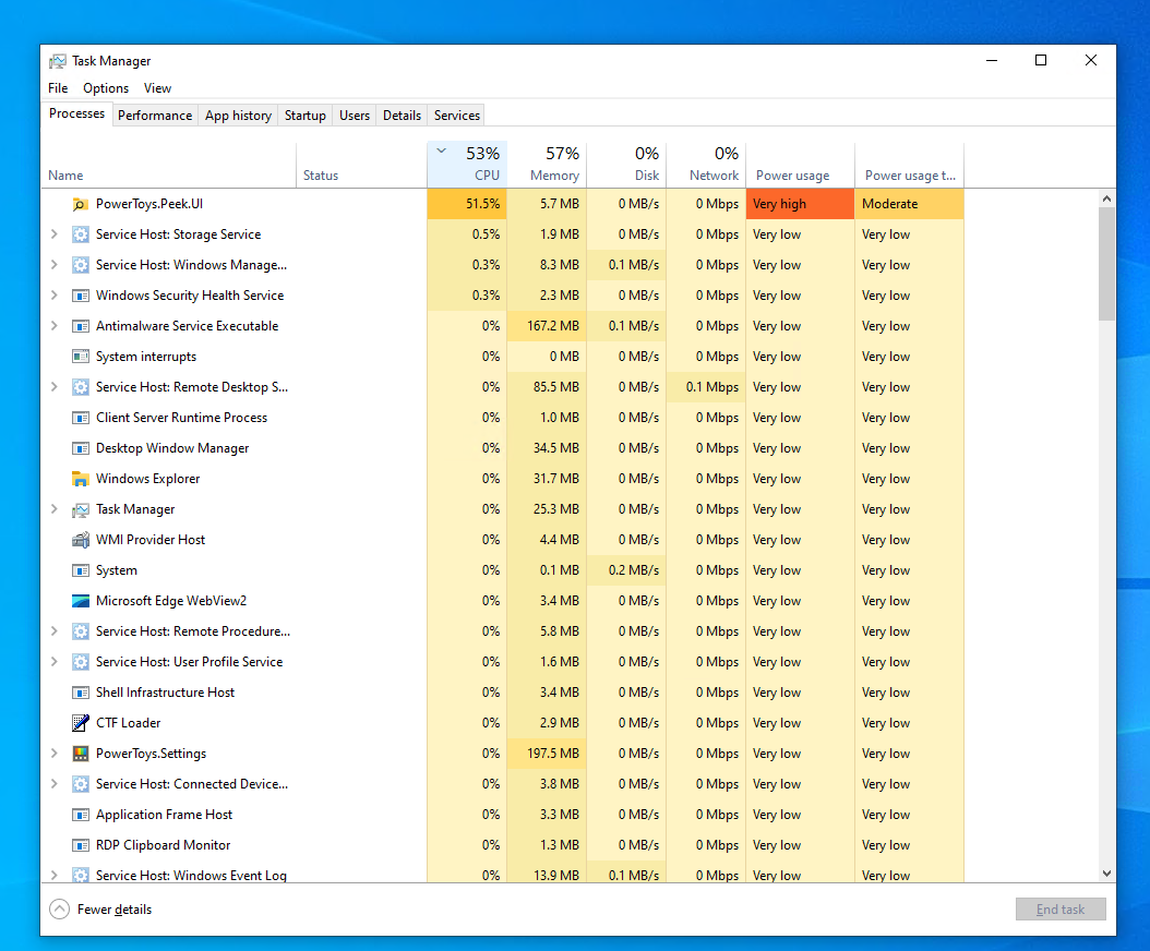 [BUG][Peek]CPU usage surges abnormally · Issue #29393 · microsoft/PowerToys · GitHub