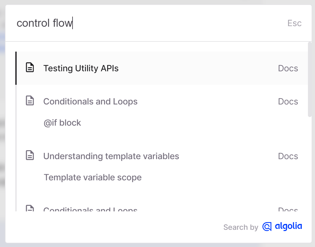 [angular.dev] Algolia search is very bad (Ctrl+K) · Issue #53088 · angular/angular · GitHub