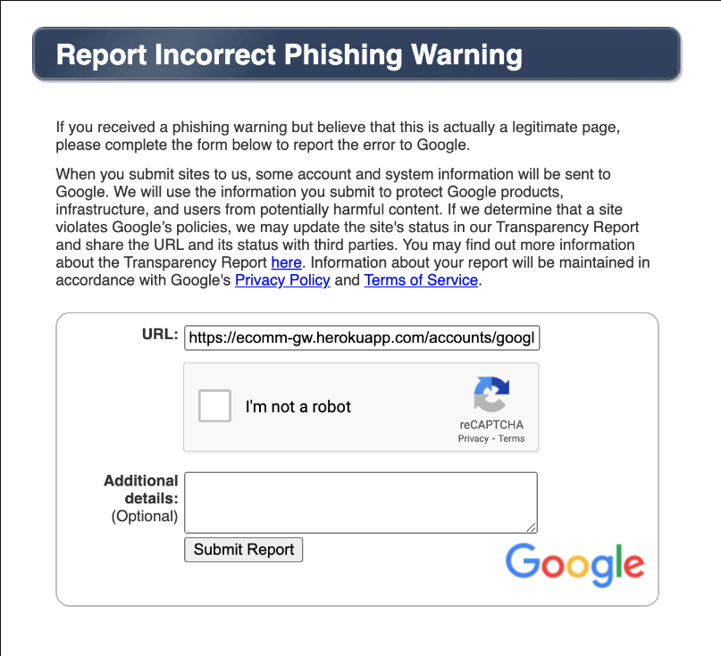 BUG TITLE: Google signin not working · Issue #47 · mjjstockman/ecomm ...