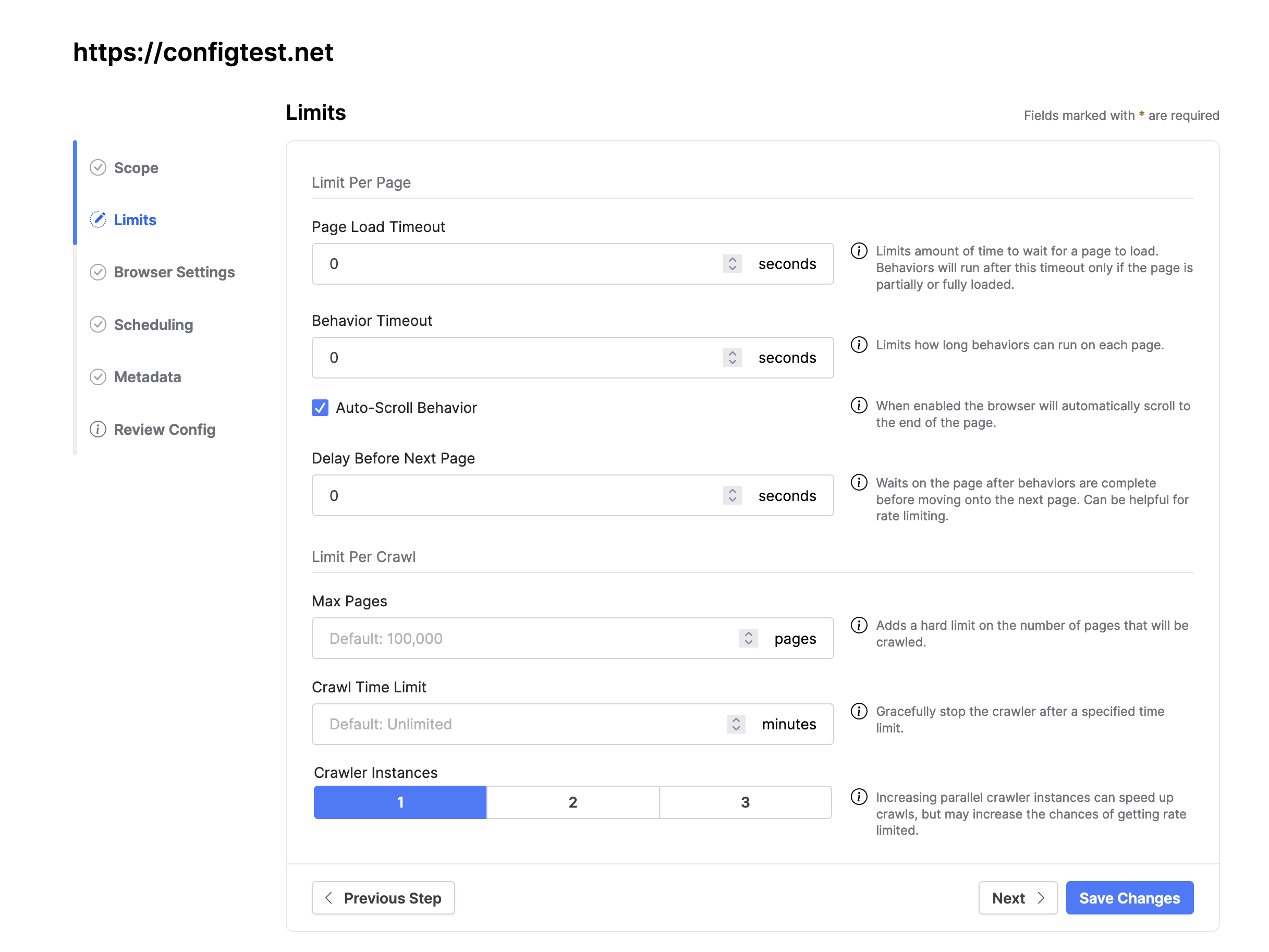 Some defaults from the limits tab show as user-entered values when editing workflow settings ...