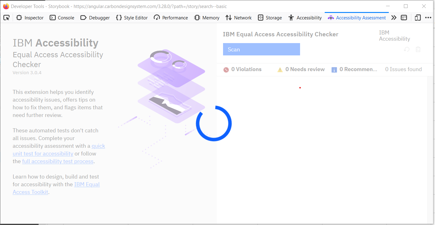 [BUG] Accessibility checker hangs and never finishes the scan. · Issue #99 · IBMa/equal-access ...