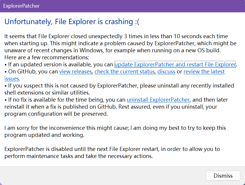 Crashed After Installing Kb5027119 · Issue 1550 · Valinetexplorerpatcher · Github