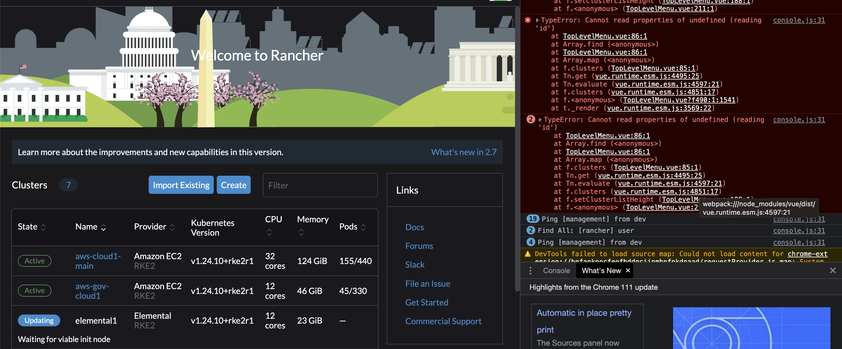 Dashboard becomes unresponsive if a cluster is hung in a deleting state · Issue #8569 · rancher ...