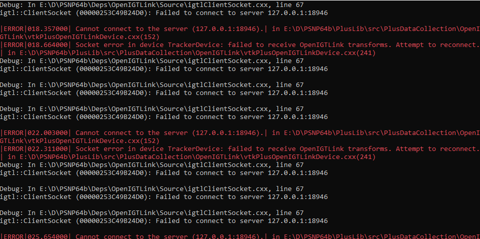Plus Server Error with 3D Slicer · Issue #619 · PlusToolkit/PlusLib · GitHub