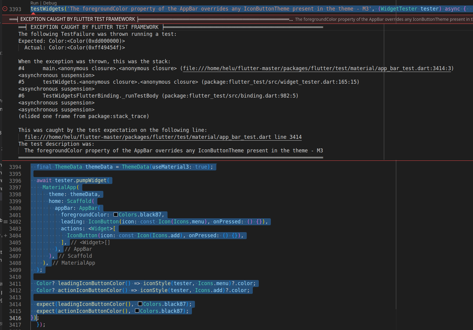 Material3 Appbar Does Not Respect `foregroundcolor` Or `icontheme 