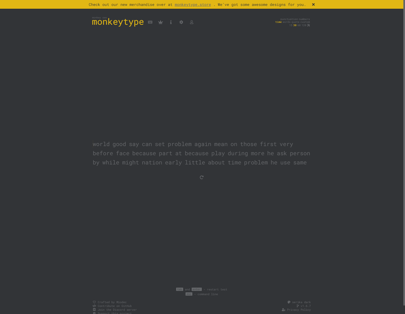 Continuation of #744 · Issue #752 · monkeytypegame/monkeytype · GitHub