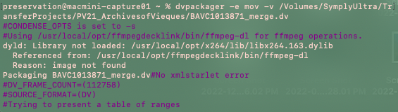 #No xmlstarlet error · Issue #665 · mipops/dvrescue · GitHub
