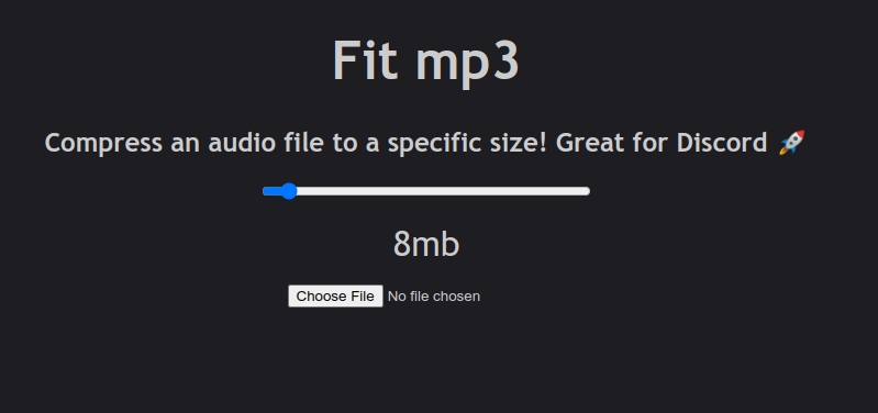 GitHub - apc518/fitmp3: Compress audio to a specific size (great for ...