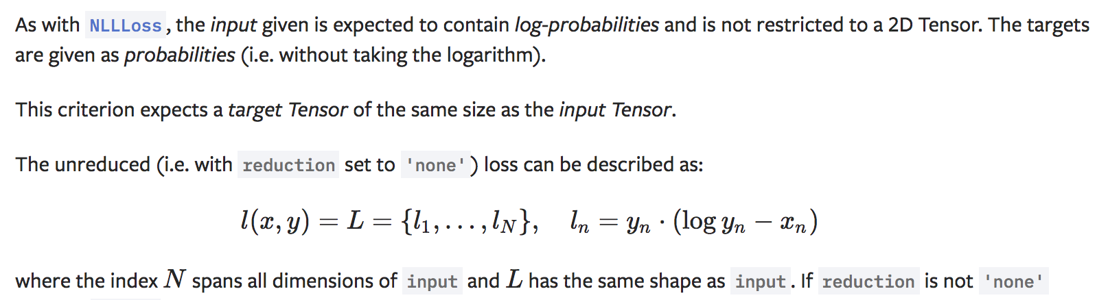 kl_div formula in documentation · Issue #32278 · pytorch/pytorch · GitHub