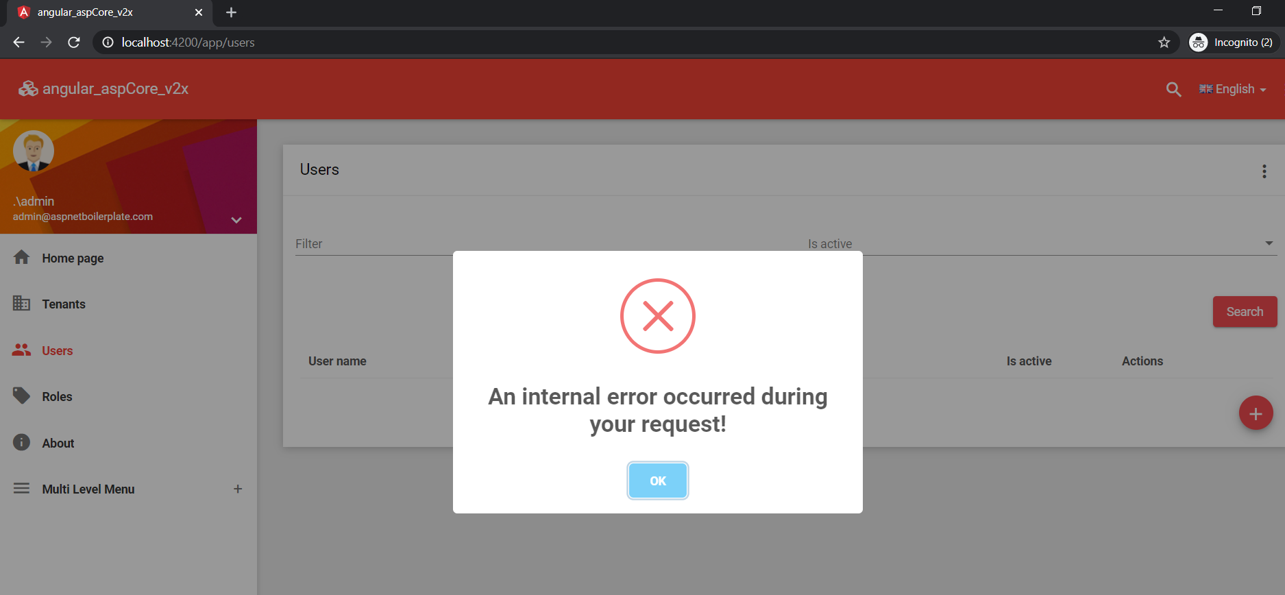 Current user did not login to the application! in boilerplate · Issue #5329 · aspnetboilerplate ...