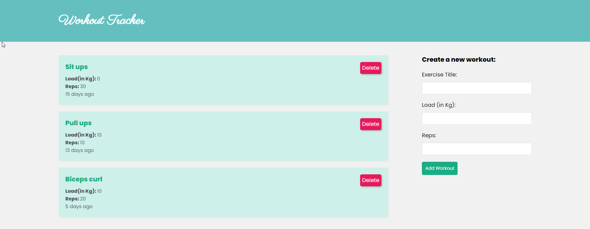 GitHub - bishalr0y/workout-tracker: MERN stack workout tracker application