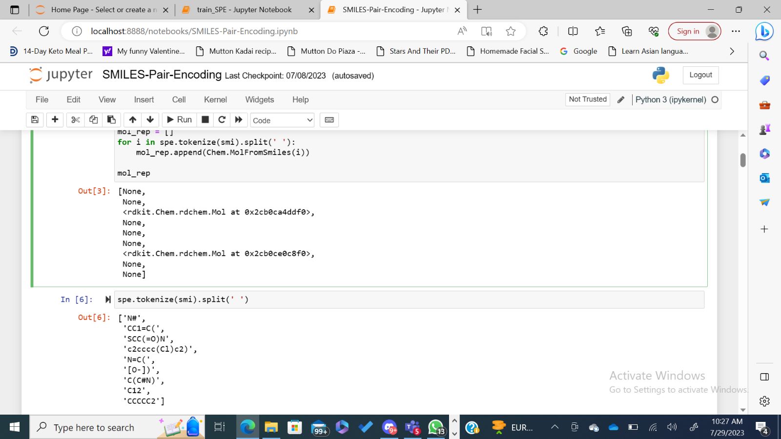 Issue with Meaningfulness and Interpretability of Fragments Generated by SMILES Pair Encoding ...