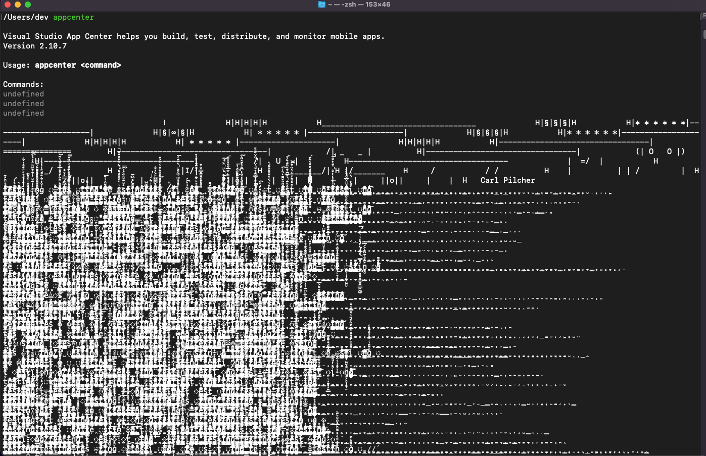 appcenter command isn't working at all · Issue #1785 · microsoft/appcenter-cli · GitHub