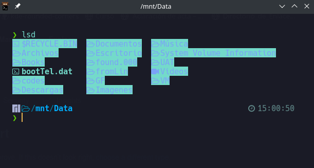 External devices folders background color changes. · Issue #745 · lsd-rs/lsd · GitHub