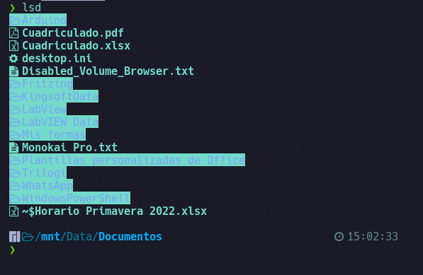 External devices folders background color changes. · Issue #745 · lsd-rs/lsd · GitHub