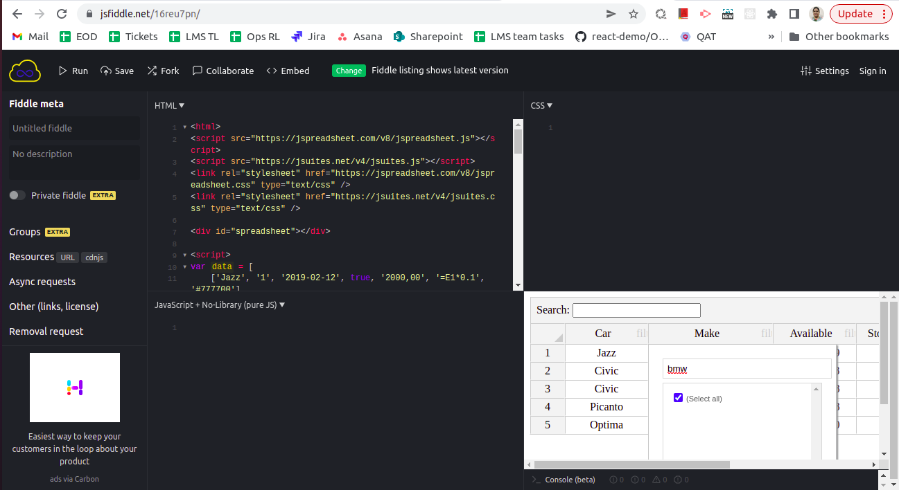 How to set dictionary in react js also search in filter is not working ...