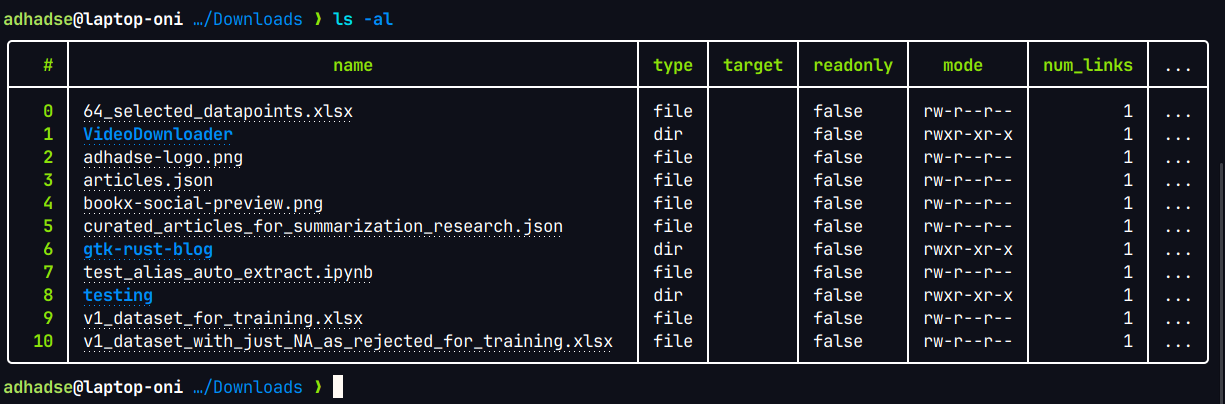 Long file names don't list file permissions columns with `ls -l` · Issue #8218 · nushell/nushell ...