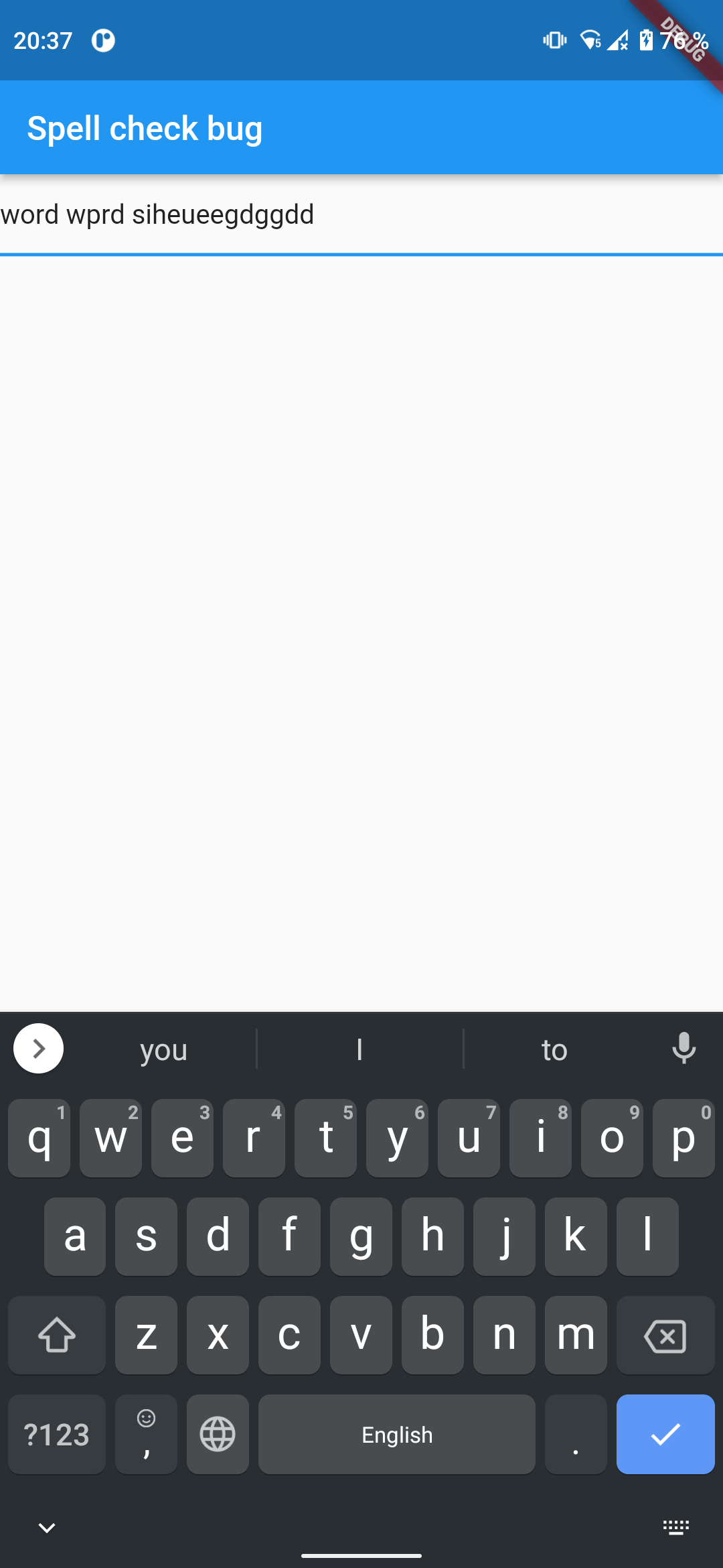 Spell checking fails on Android · Issue #117167 · flutter/flutter · GitHub