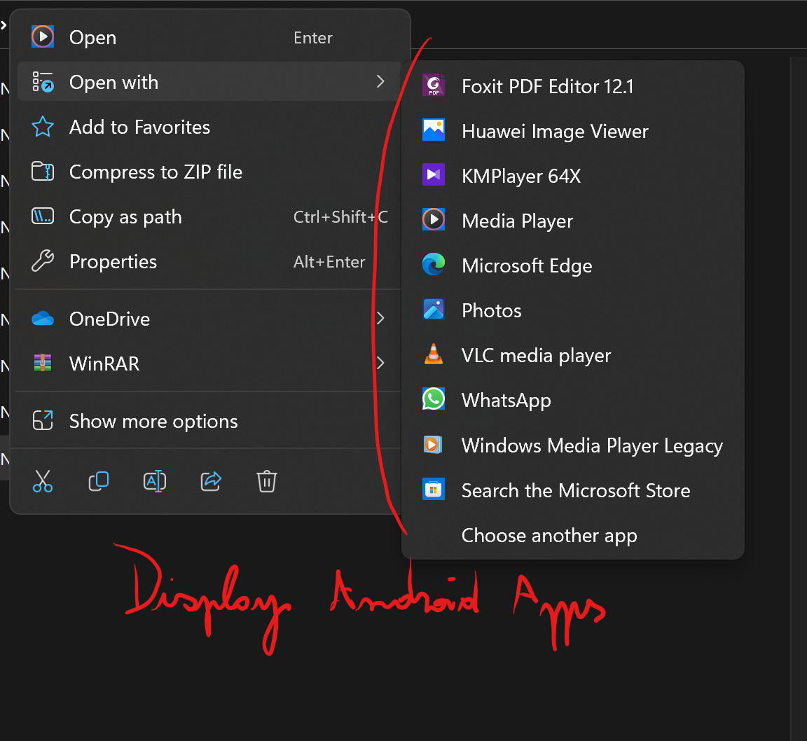 Android apps in windows "Open with..." context menu · Issue #409 · microsoft/WSA · GitHub