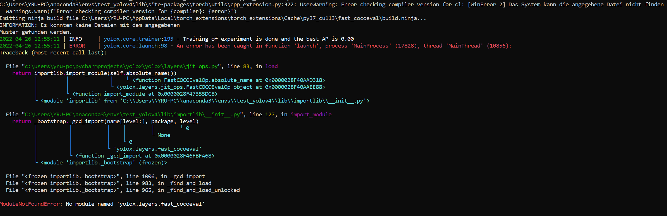 yolox.layers.fast_cocoeval error · Issue #1277 · Megvii-BaseDetection/YOLOX · GitHub