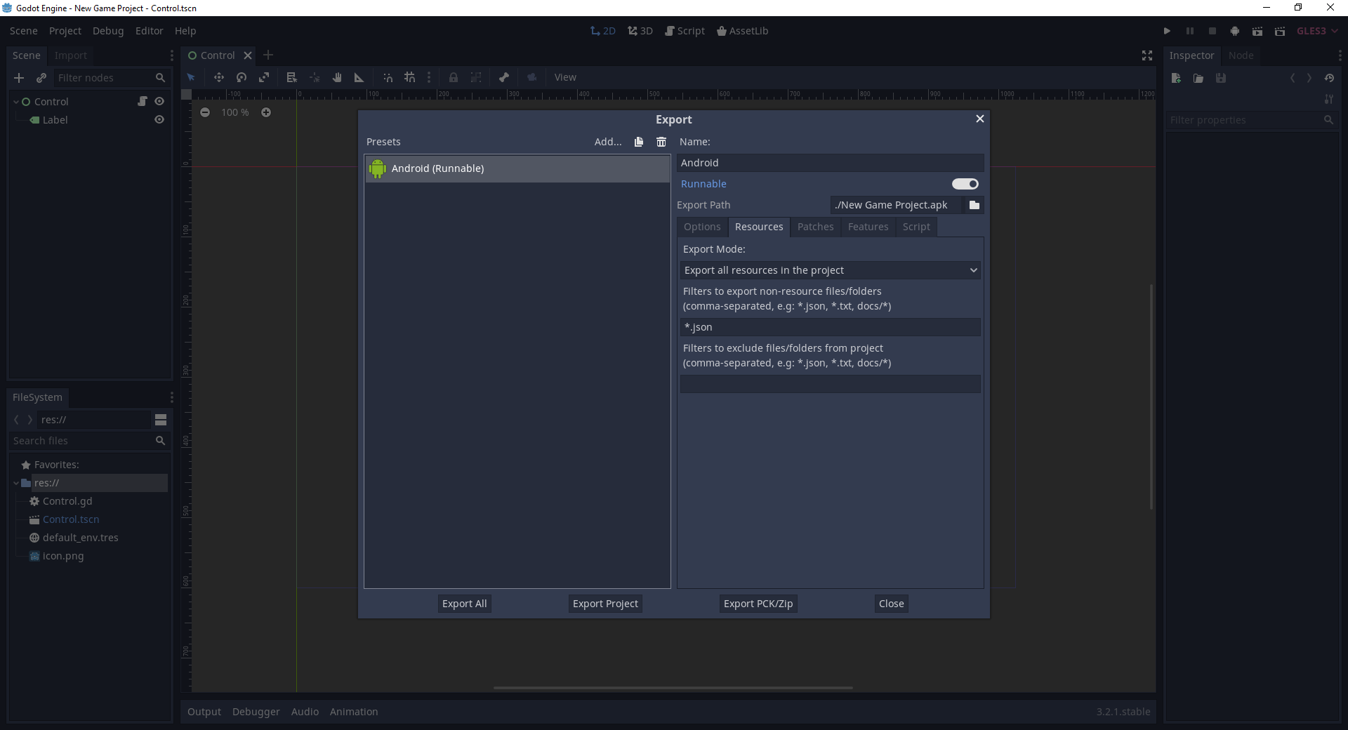 JSON file not being read when exported as a .apk even with the *.json ...