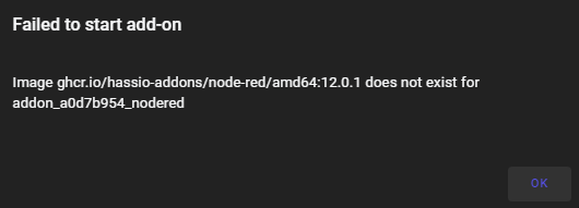 Image ghcr.io/hassio-addons/node-red/armv7:12.0.1 does not exist · Issue #1364 · hassio-addons ...