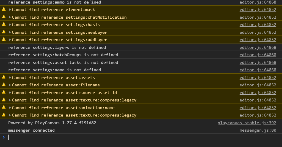 Editor warnings and undefined vars · Issue #88 · playcanvas/editor · GitHub