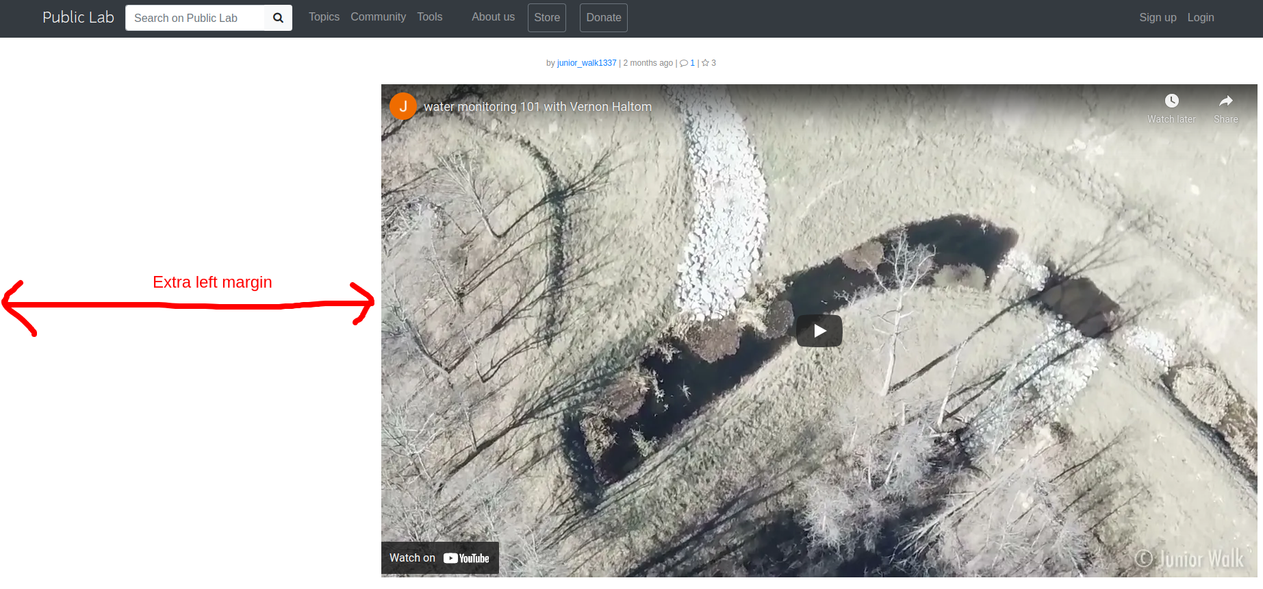 Fix left margin on blog page · Issue #10977 · publiclab/plots2 · GitHub