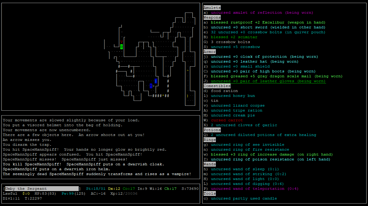 Vampire in bat form is reported as putting on armor before its "death" and return to vampire ...