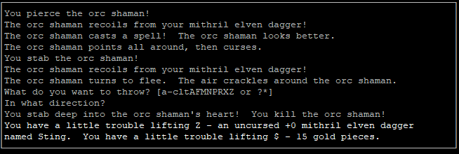 Instakill text for thrown Sting · Issue #453 · elunna/hackem · GitHub