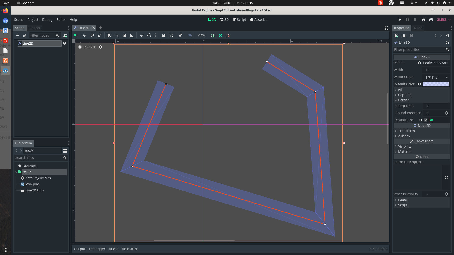 Line2D Antialiased bug · Issue #37433 · godotengine/godot · GitHub