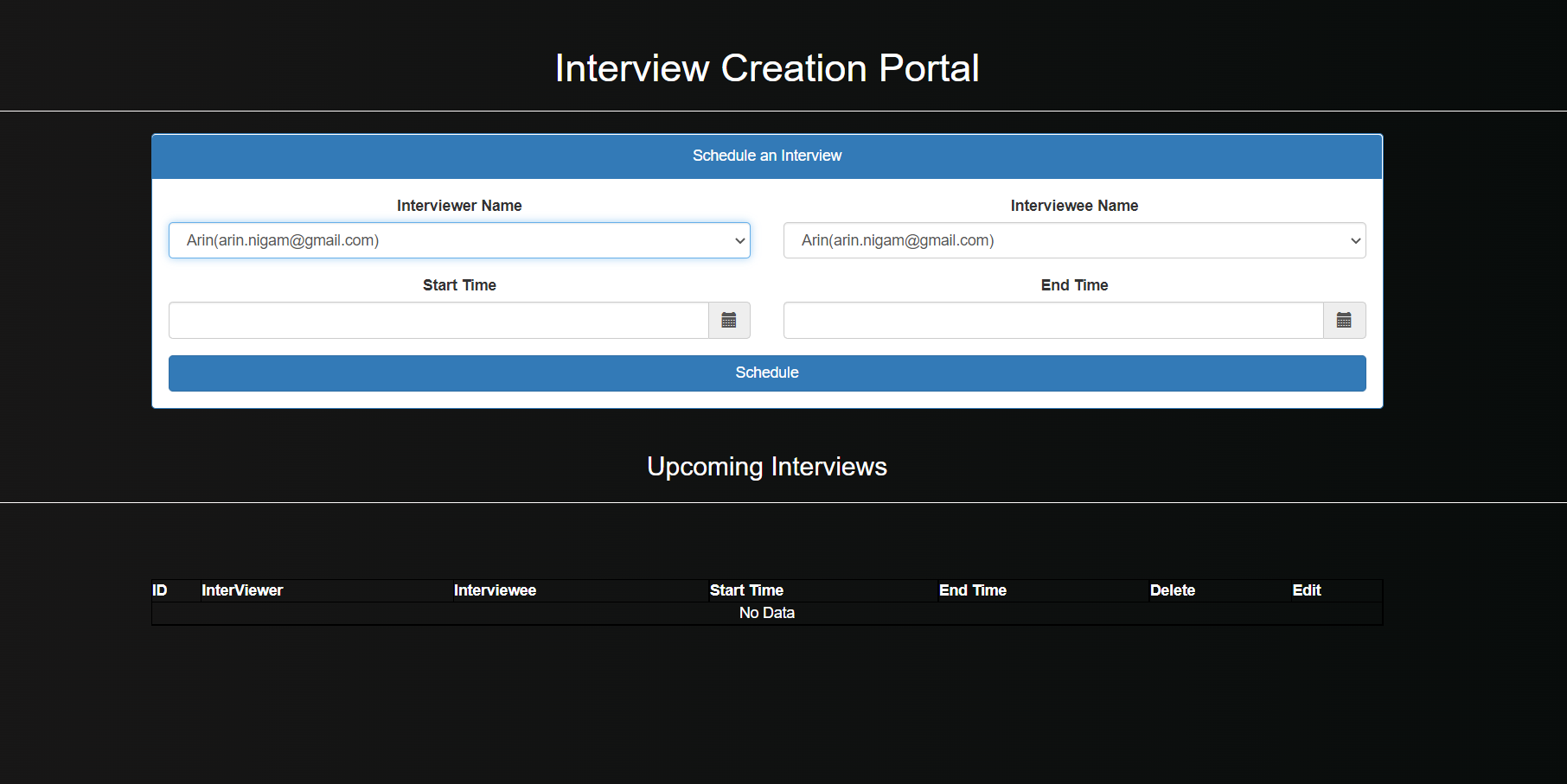 GitHub - RyanManchikanti/Interview-portal