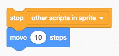 Crash on switching sprites after connecting "stop other scripts in this ...