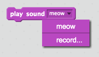 Add menu items to play sound blocks for "add sound..." and "record ...