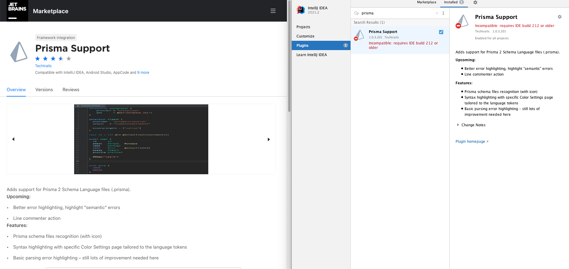Feature Request: Jetbrains (IntelliJ IDEA, Webstorm) Plugin · Issue #1788 · prisma/prisma · GitHub