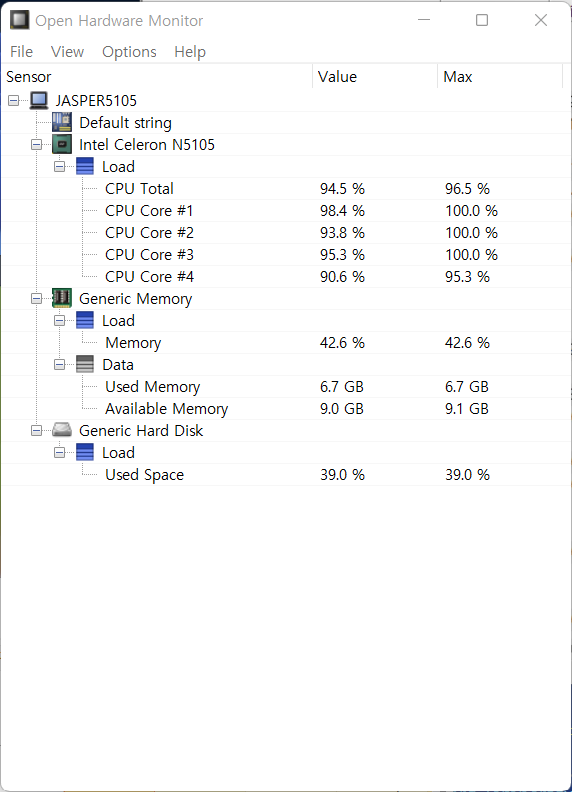 Intel Cereon N5105 CPU support - not display CPU Power · Issue #793 · LibreHardwareMonitor ...