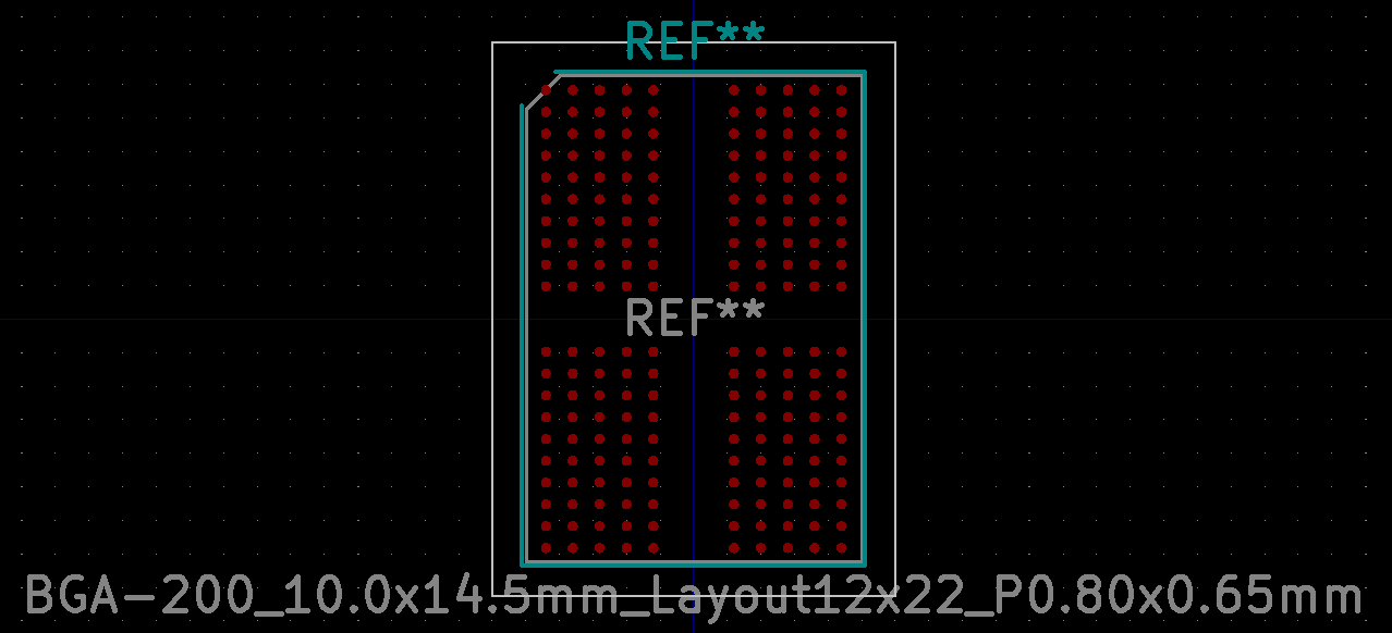 Added BGA-200 footprint definition for IS43LQ32256A-062BLI. (!599 ...
