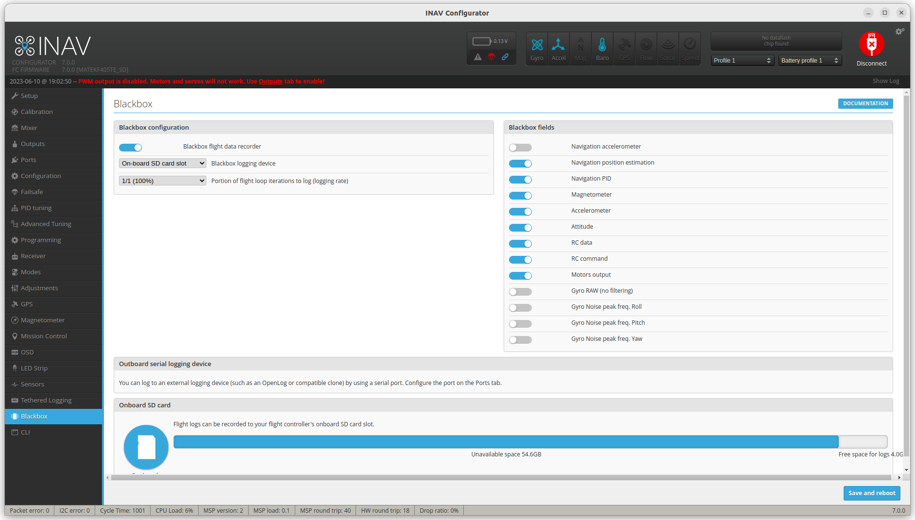 Blackbox space data incorrect show · Issue #1788 · iNavFlight/inav ...