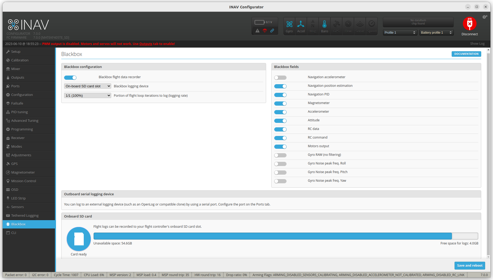 Blackbox space data incorrect show · Issue #1788 · iNavFlight/inav-configurator · GitHub