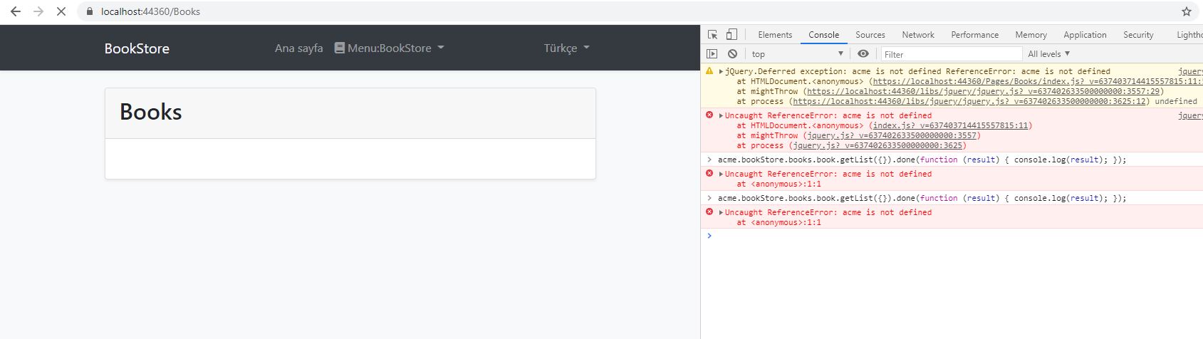 The Book List Page error on chrome acme is not defined · Issue #6109 ...