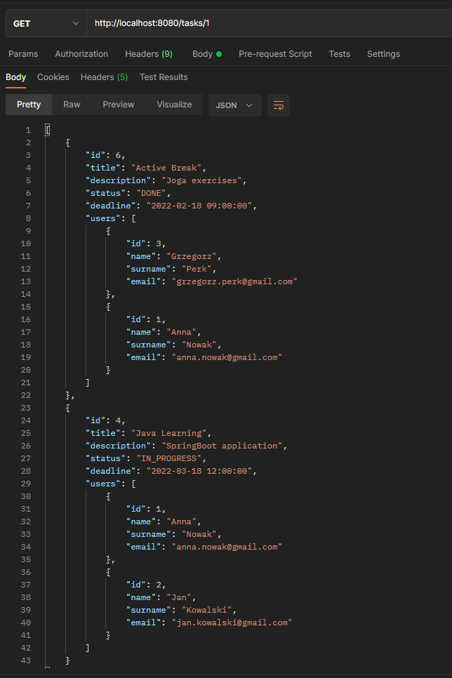 GitHub - AnnaPostek/Task-Management: RESTful API webservice responsible for managing tasks