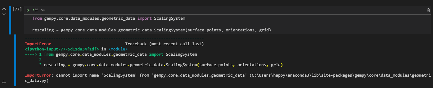 No attribute 'ScalingSystem' · Issue #567 · gempy-project/gempy · GitHub
