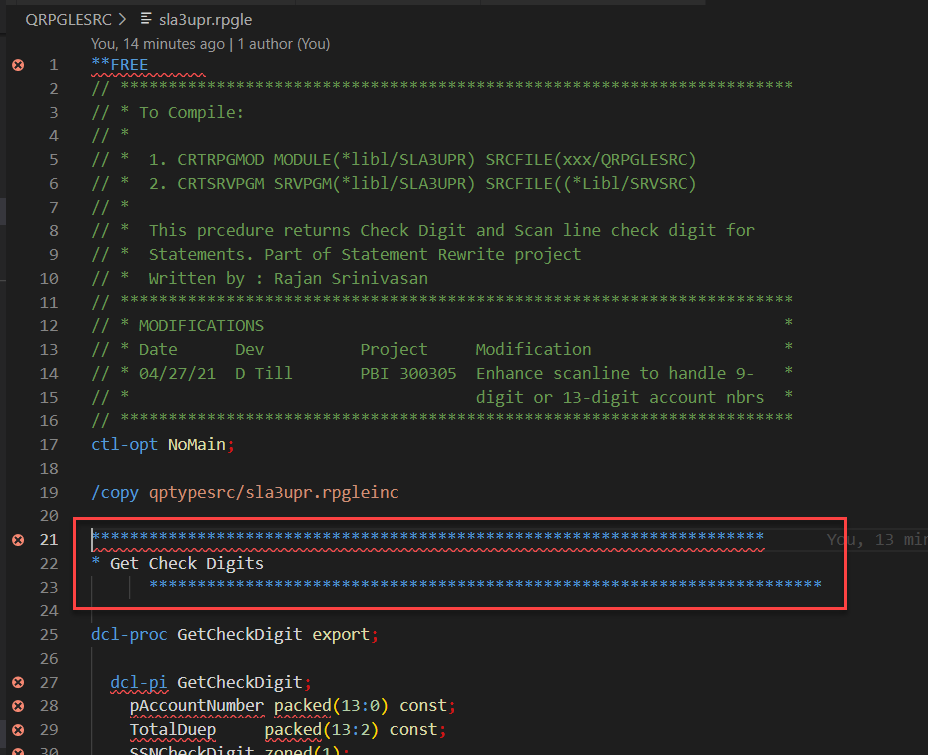 Fixed form comments not converting to free form comments · Issue #173 · codefori/vscode-rpgle ...