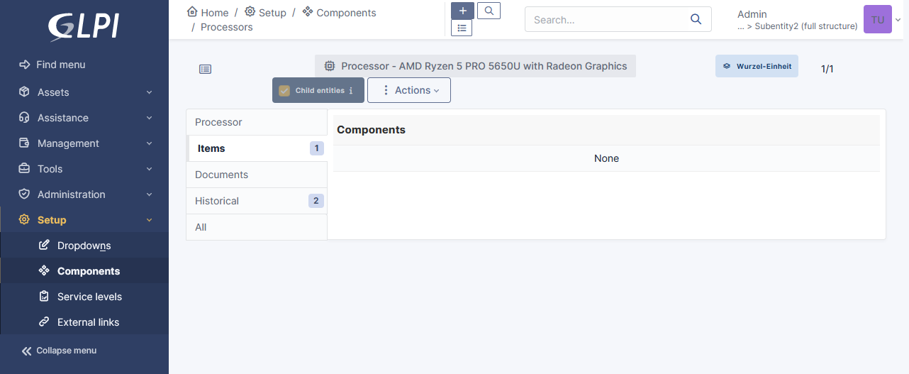 Non Matching Number Of Items And Entries Of Items For Components