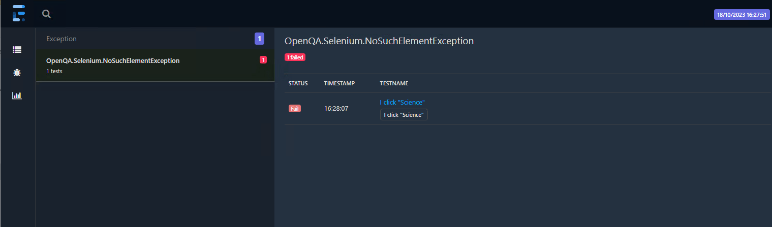 Using Bdd The Exceptions Tab Relates Back To The Step Not The Scenario · Issue 197 · Extent