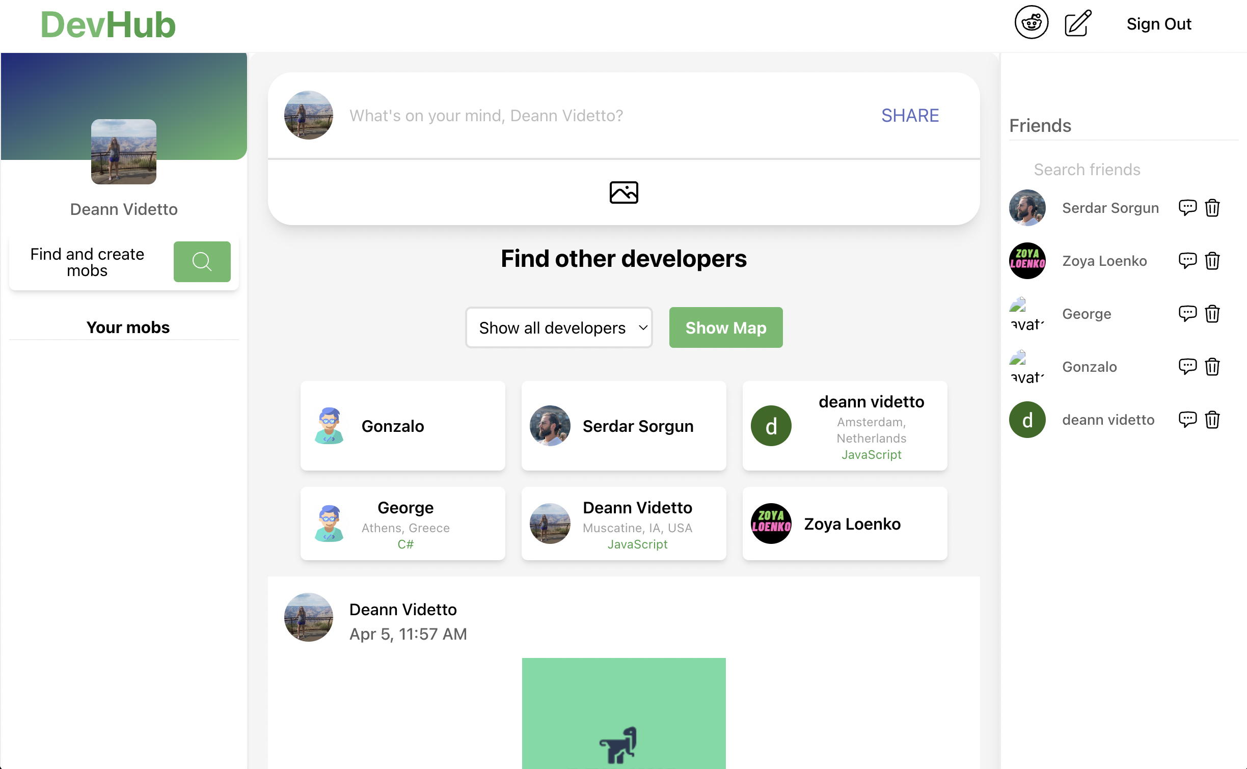 GitHub - dinbusan/dev-hub: Social media website for developers built using React.js, JavaScript ...