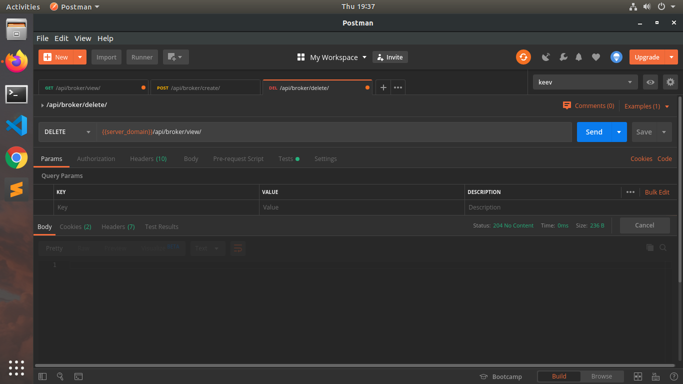 POSTMAN unusual behavior: Got a response from the browser but not from ...