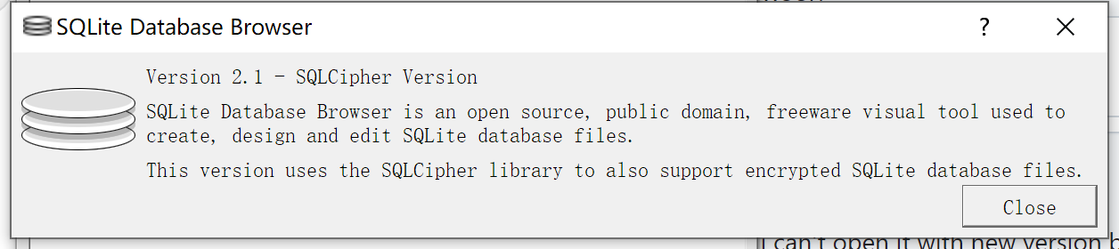 Cant Not Open Db Filesqlcipher V21 With New Sql Browser · Issue 3421 · Sqlitebrowser