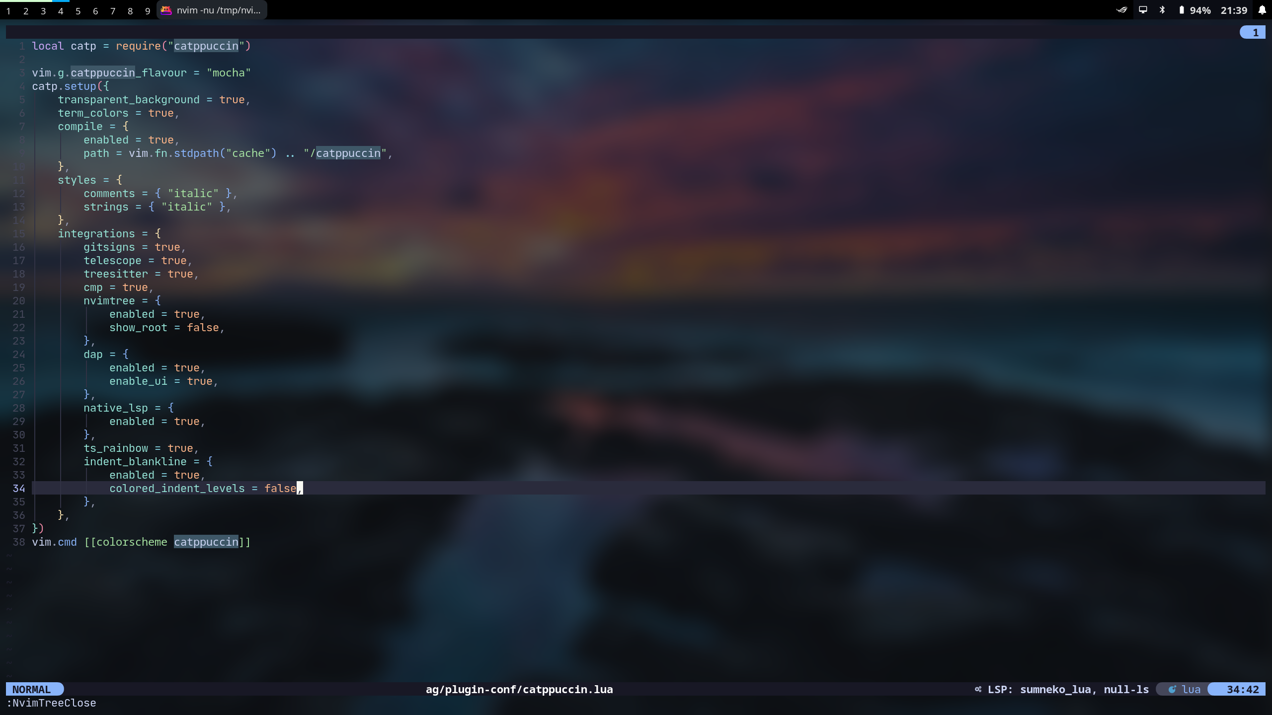 `transparent_background` not respected on nvim open · Issue #213 · catppuccin/nvim · GitHub