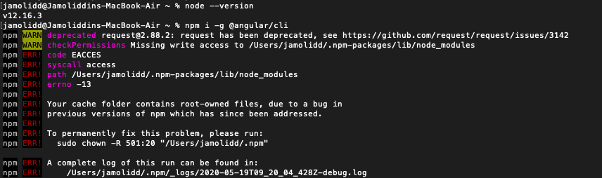 Angular installation issue · Issue #3311 · request/request · GitHub